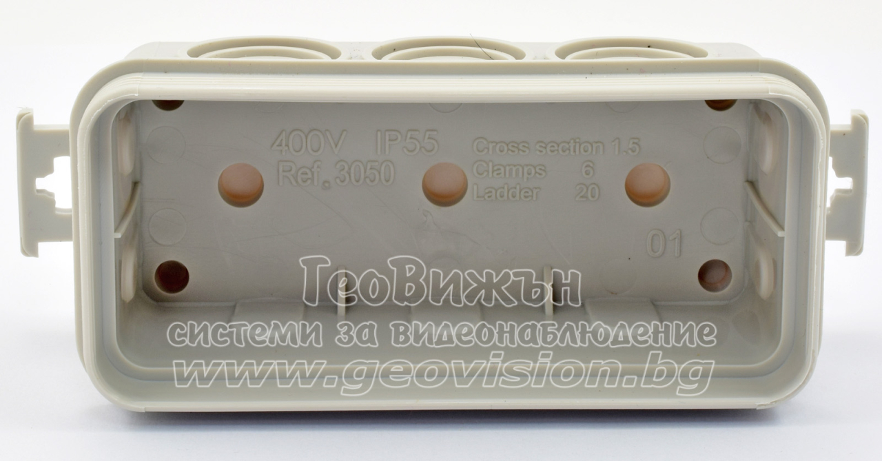 Кутия с капак FAMATEL 3050: 90x43x39 mm. Прахо и влагозащитена - IP55 | Geovision.bg