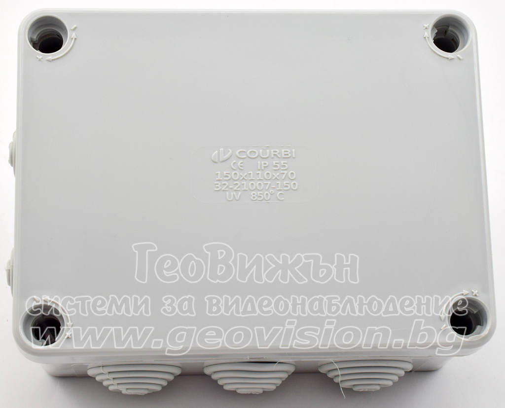 Кутия с капак на винтове COURBI 32-21007-150: 150x110x70 mm. Прахо и ...